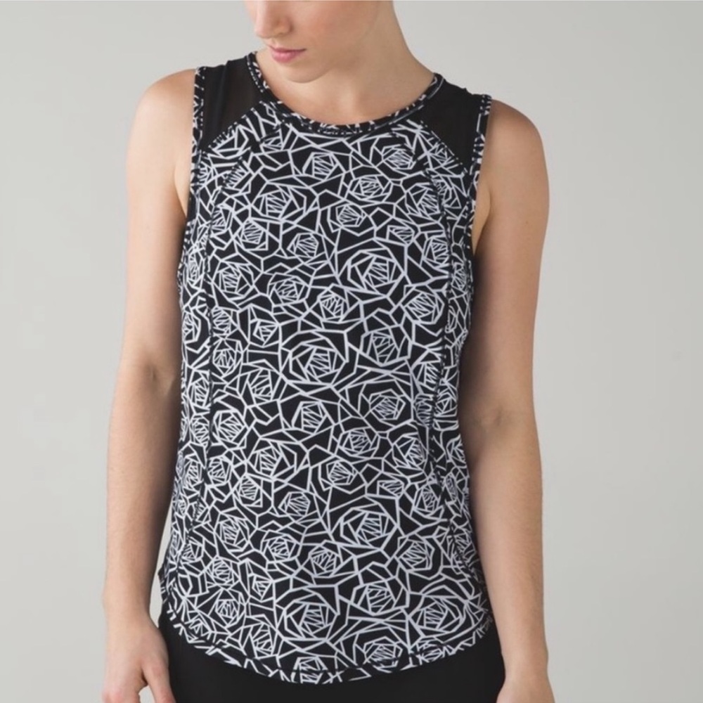 Lululemon Sculpt Mesh Back Posey Floral Tank - Gem